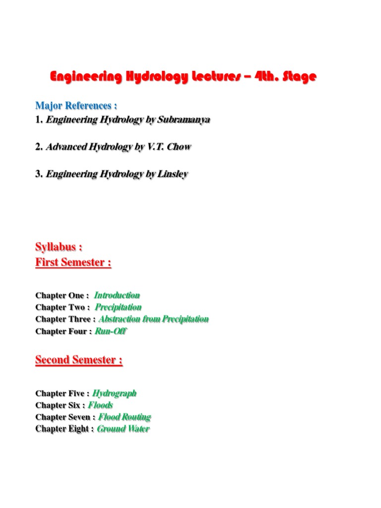 Engineering Hydrology | PDF | Hydrology | Evaporation