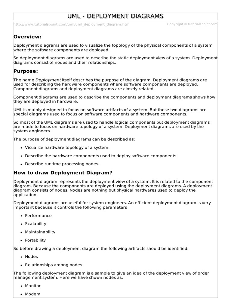 Uml Deployment Diagram | PDF | Component Based Software Engineering ...