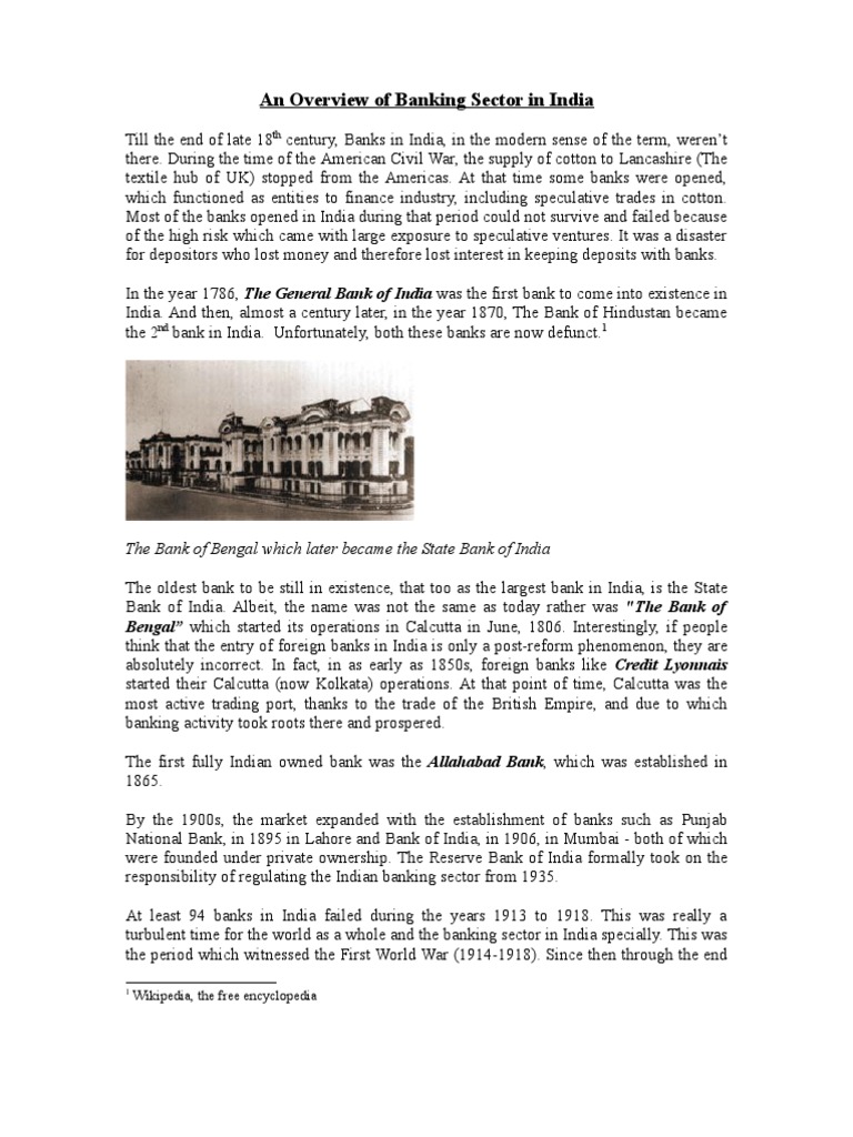 An Overview of Banking in India | PDF | Business