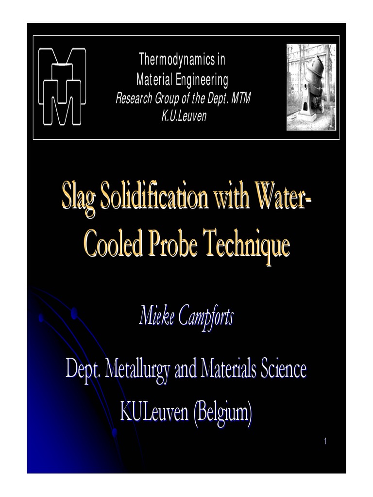 Slag Solidification With Water - Cooled Probe Technique | PDF ...