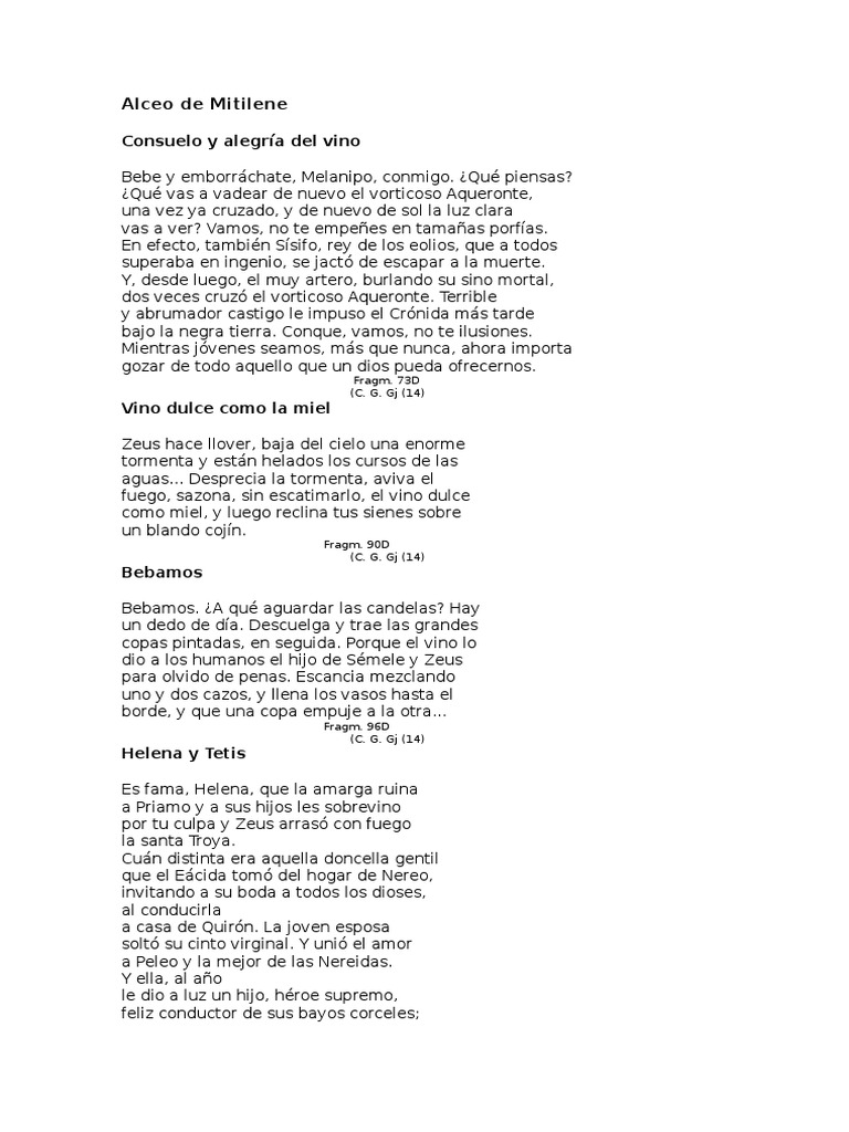Alceo | PDF | Mitología Paleo Balcánica | Religión Griega Antigua
