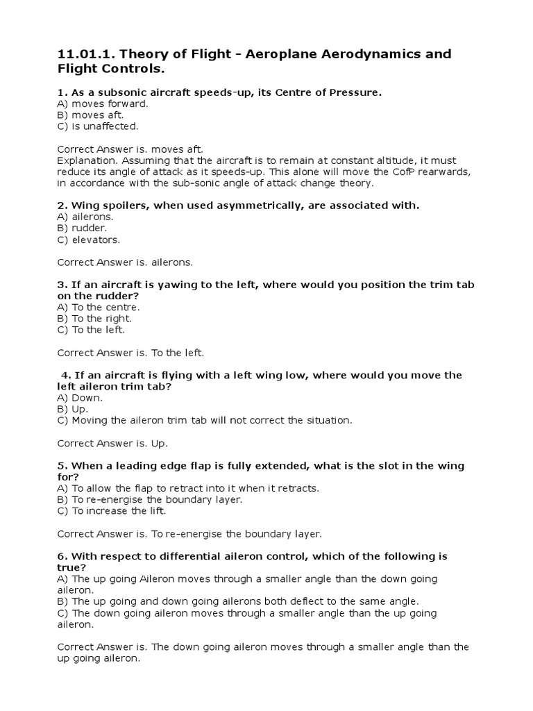 11.01.1. Aeroplane Aerodynamics and Flight Controls | PDF | Flight ...