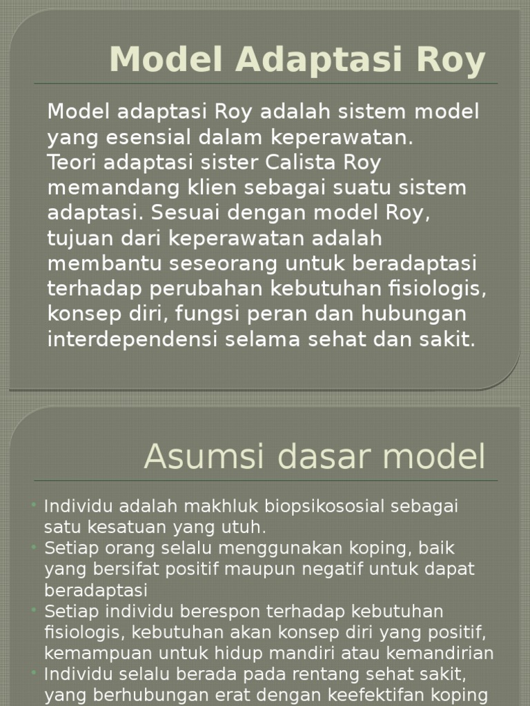Model Adaptasi Roy | PDF | Sains & Matematika