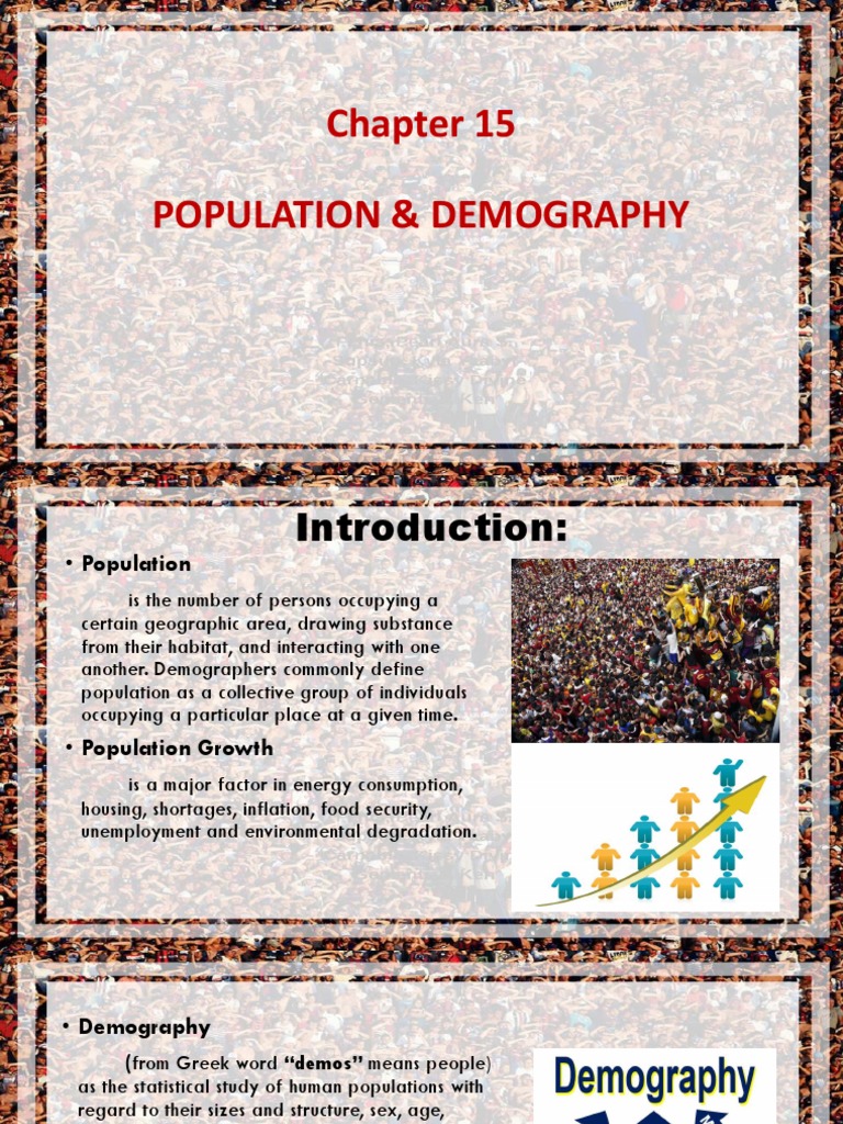 Chapter 15 - Population and Demography | PDF | Demography | Population