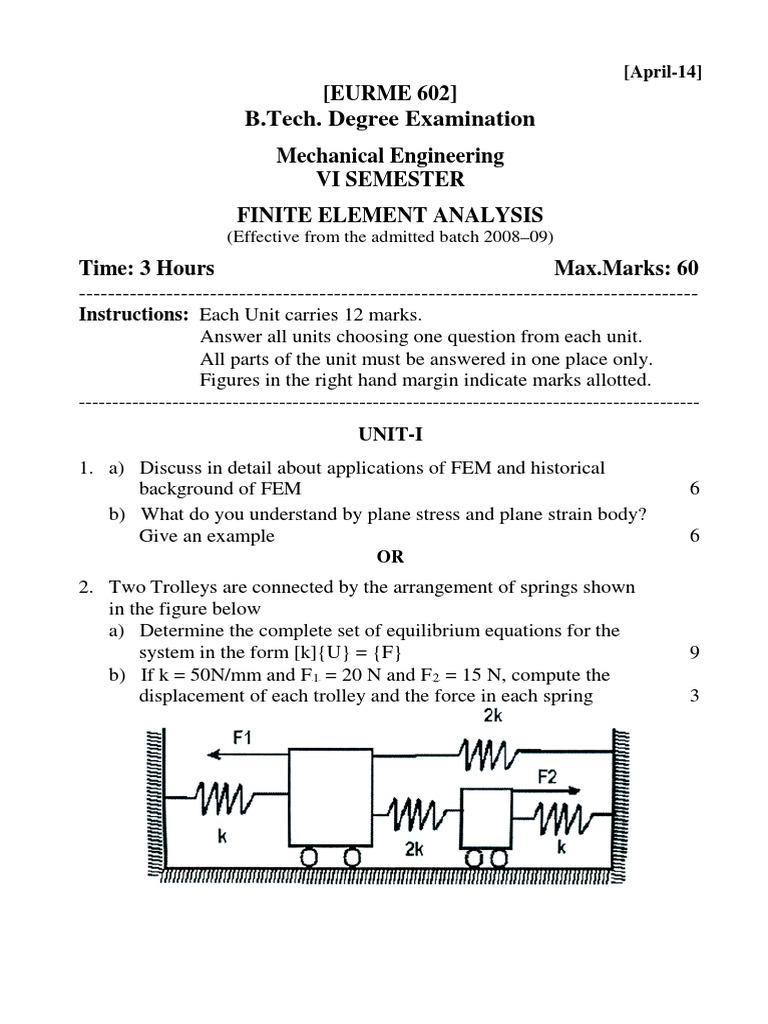 Finite Element Analysis | PDF | Finite Element Method | Matrix (Mathematics)