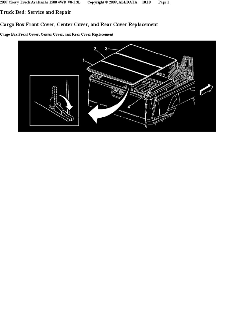 Truck Bed: Service and Repair Cargo Box Front Cover, Center Cover, and ...
