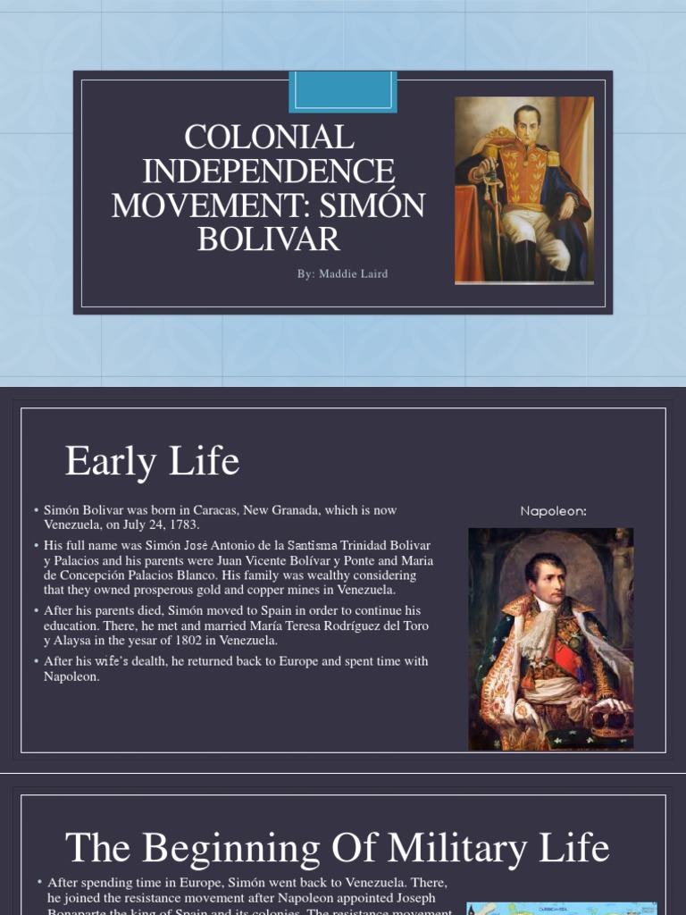 Simon Bolivar Presentation | PDF | South America | International Relations