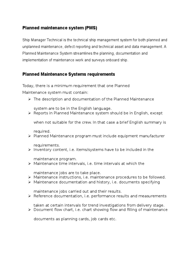 Planned Maintenance System | PDF | Production And Manufacturing | Business
