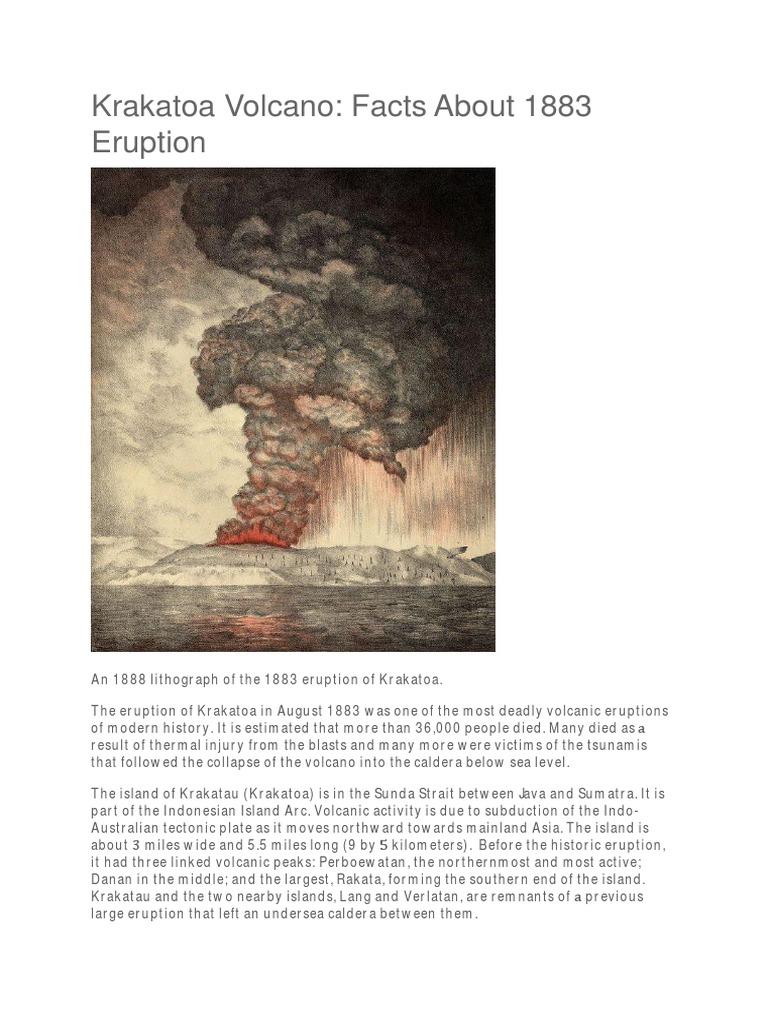 Krakatoa Eruption of 1883 | Volcanology | Volcano