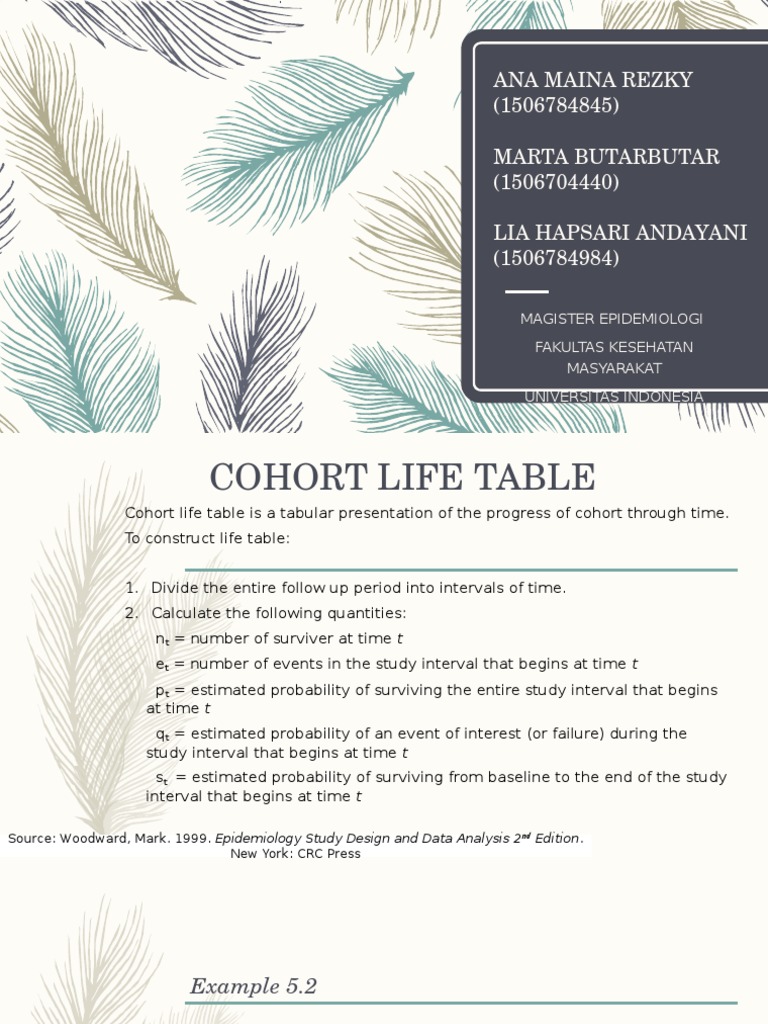 Cohort Life Table Methodology | PDF | Epidemiology | Confidence Interval