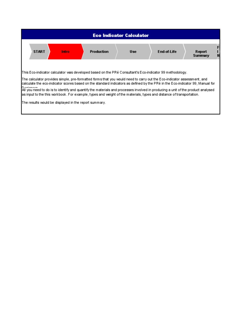 Eco Indicator Calculation | PDF | Life Cycle Assessment | Waste Management