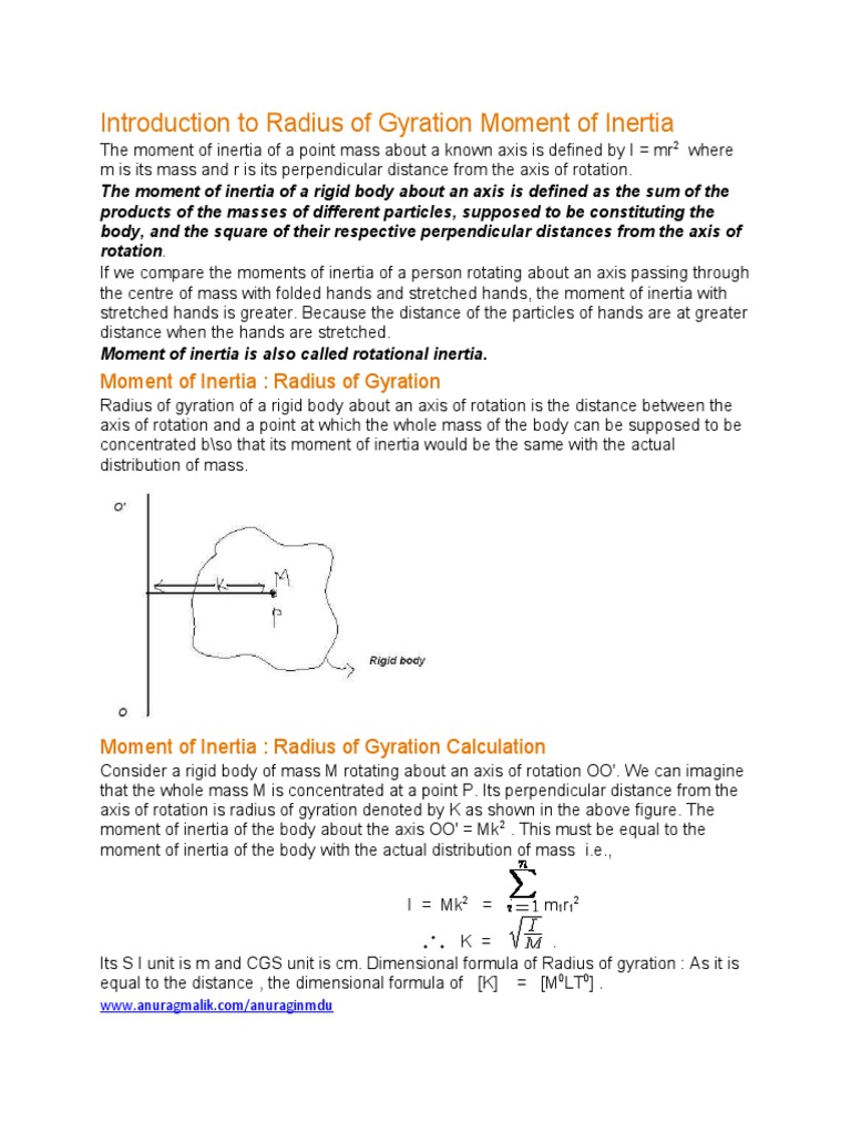 Radius of Gyration | PDF