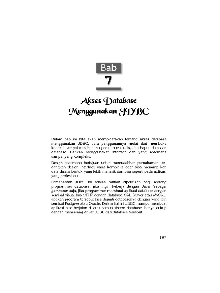 Membuat Aplikasi Database Dengan Java Mysql Dan Netbeans | PDF