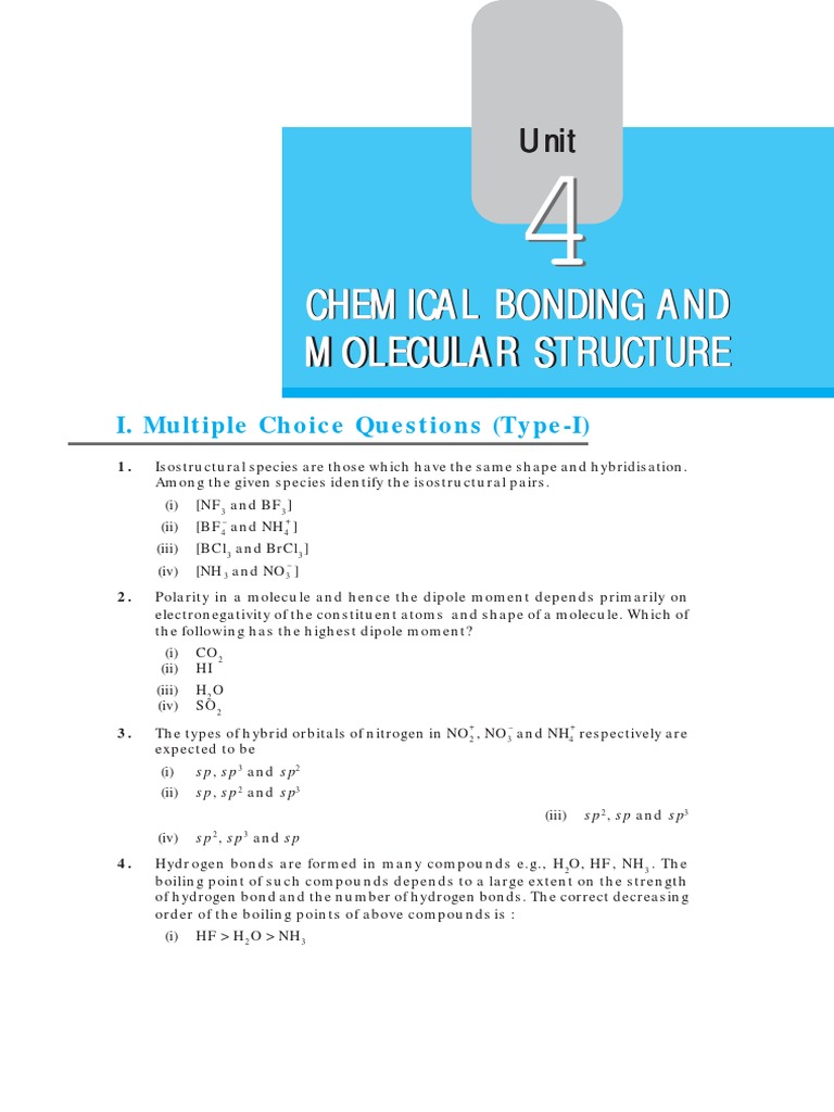 Isostructural Species and Molecular Polarity | PDF | Molecular Orbital ...