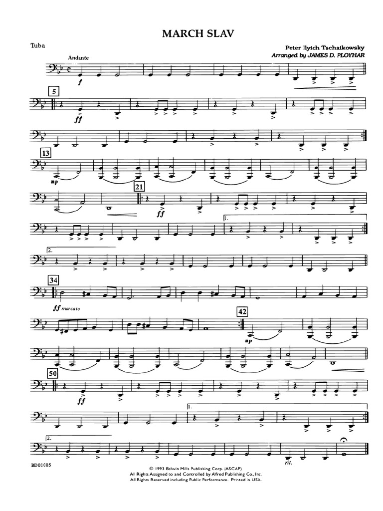 March Slav - Tuba | PDF
