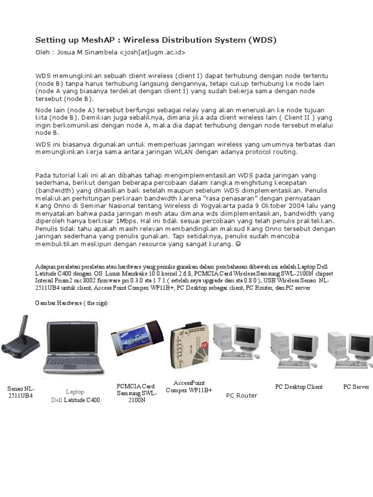 WDS Wireless Distribution System | PDF