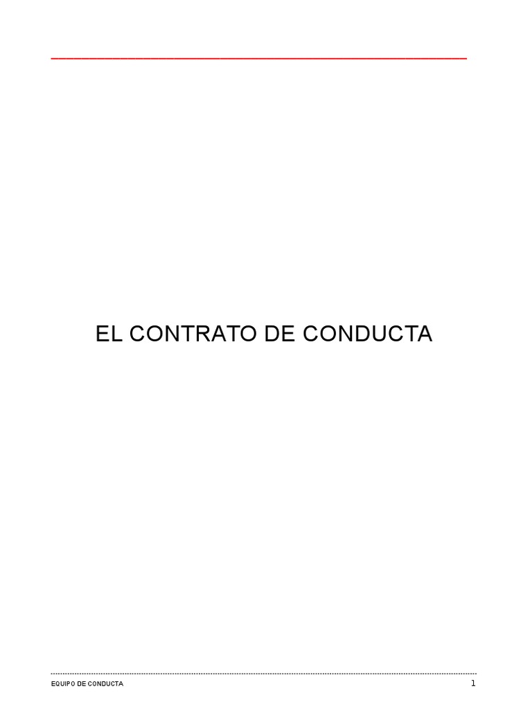 Contrato de Conducta Escolar | PDF | Comportamiento | Información