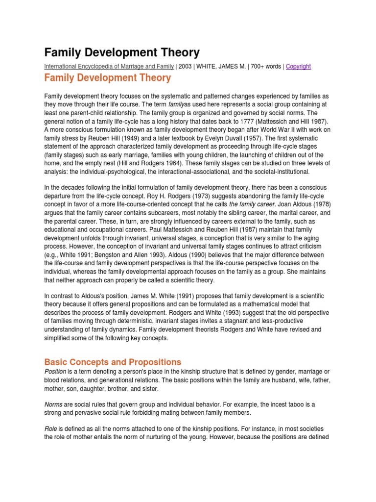 Family Development Theory | PDF | Norm (Social) | Kinship