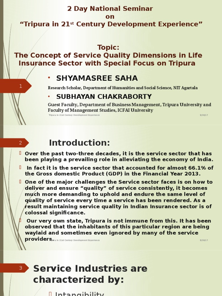 The Concept of Service Quality Dimensions in Life | PDF | Insurance | Risk