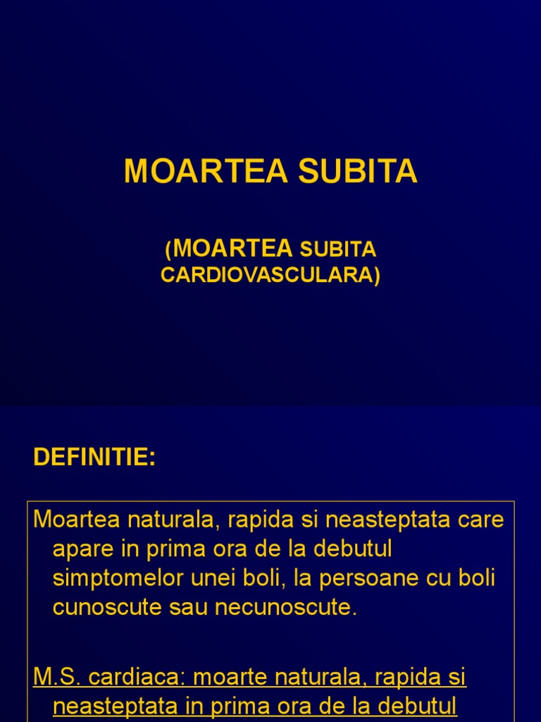 Moartea Subita | PDF