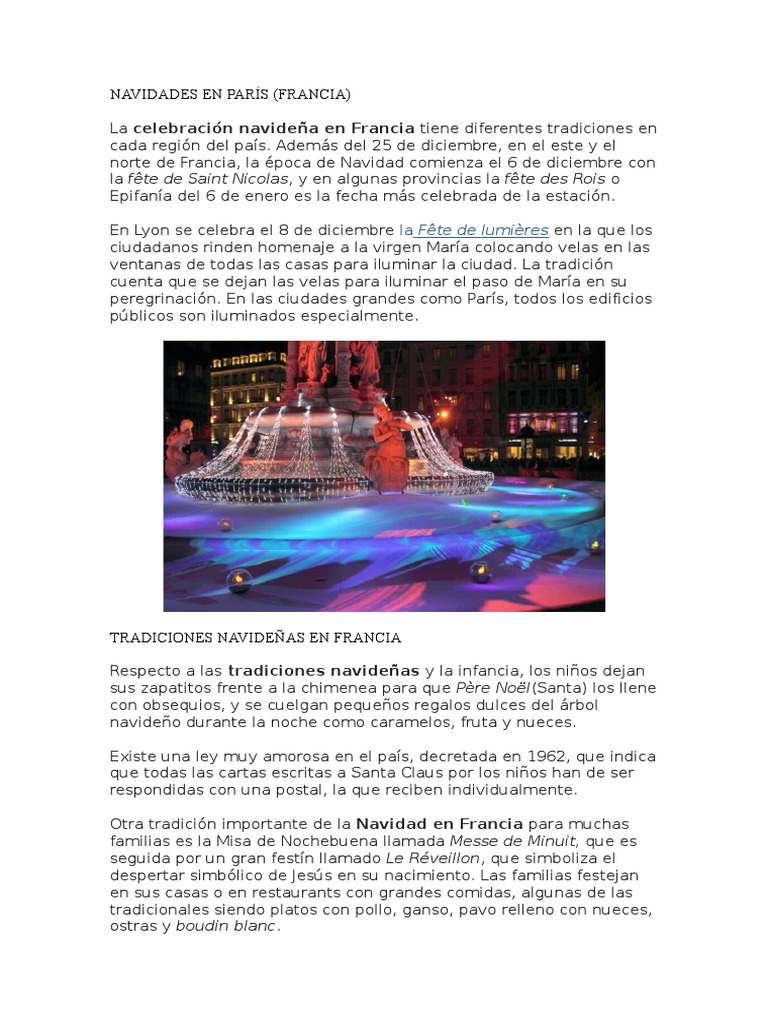 Navidades en París | PDF | Tradiciones navideñas | Navidad