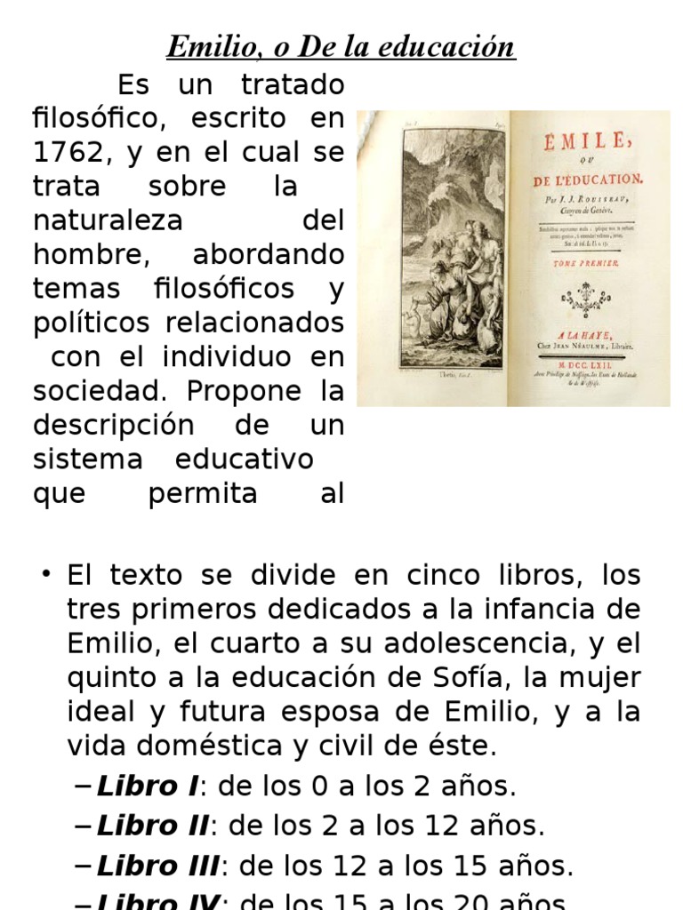 Emilio de La Educacion | PDF | Emile, o sobre educación | Jean-Jacques ...
