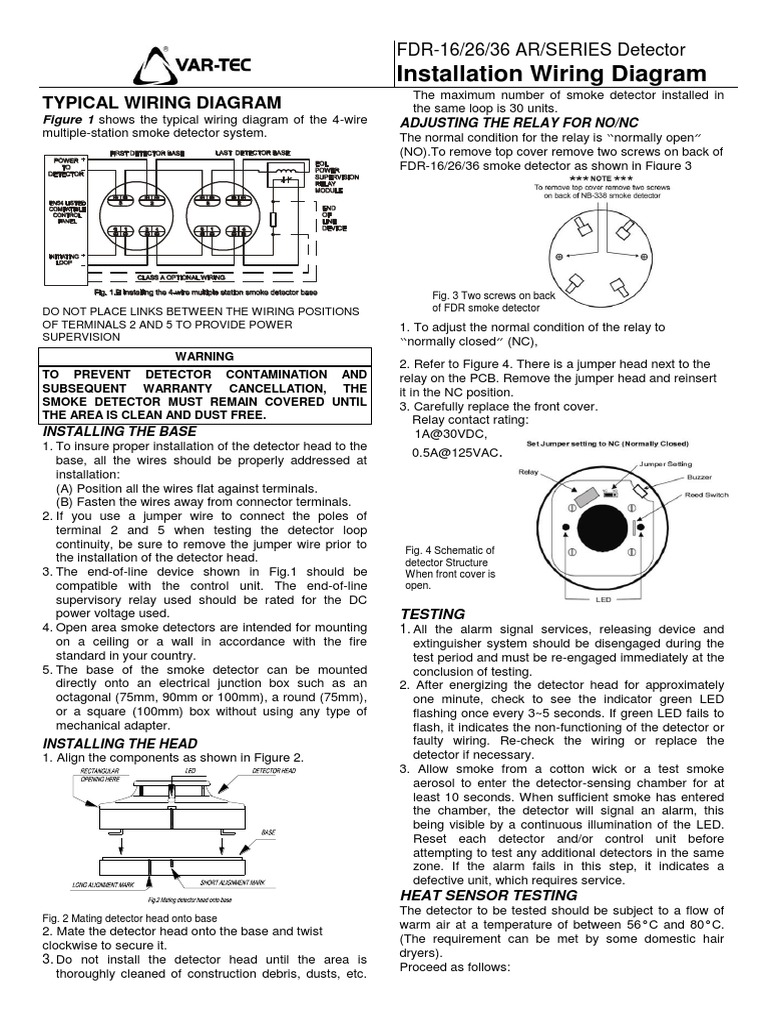 VAR TEC FDR Series User Manual | PDF | Relay | Electrical Wiring