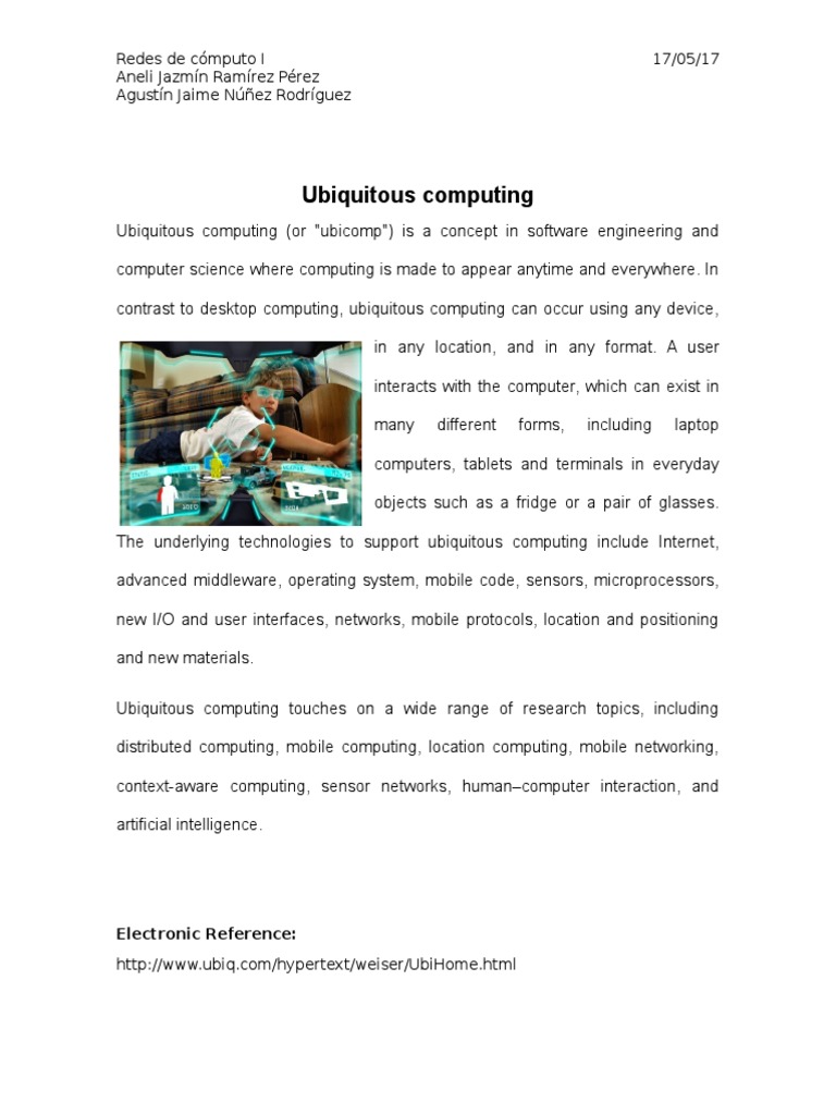 Ubiquitous Computing | PDF