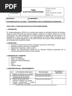 Protocolo Toma de Ecg | PDF | Electrocardiografia | Medicina Interna