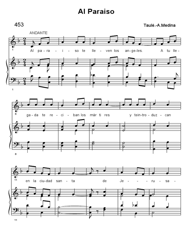 Al Paraíso - Partitura PDF | PDF