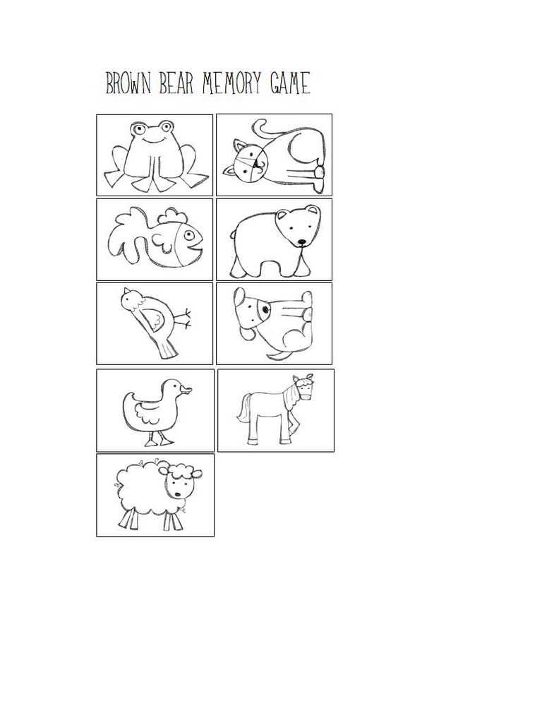 Brown Bear Memory Game | PDF