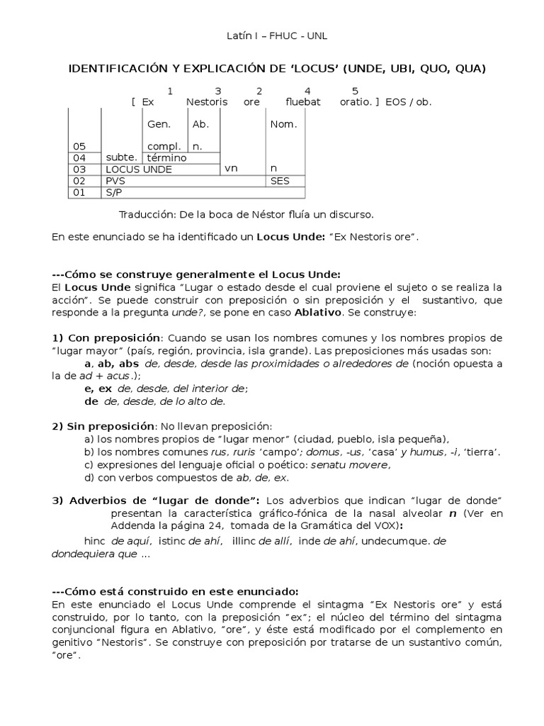 101 Explicación de LOCUS | PDF | Adverbio | Morfología Lingüística