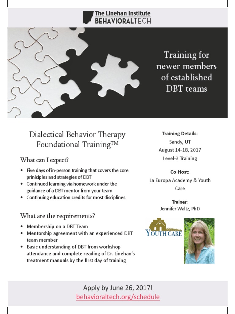 Foundations Training Flyer 2017 | PDF | Dialectical Behavior Therapy ...