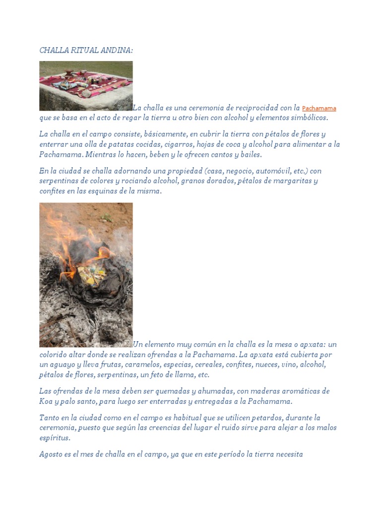 Ritual de Challa en Bolivia | PDF | Carnaval | Rituales
