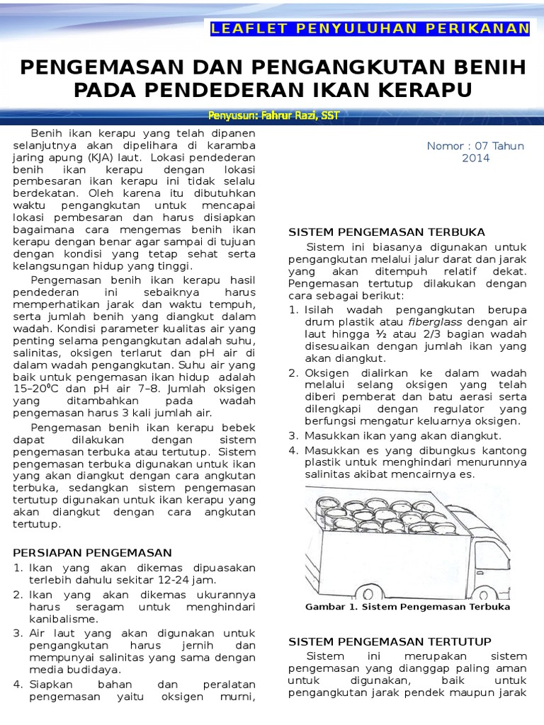 Leaflet 07 - Pengemasan Dan Pemanenan | PDF