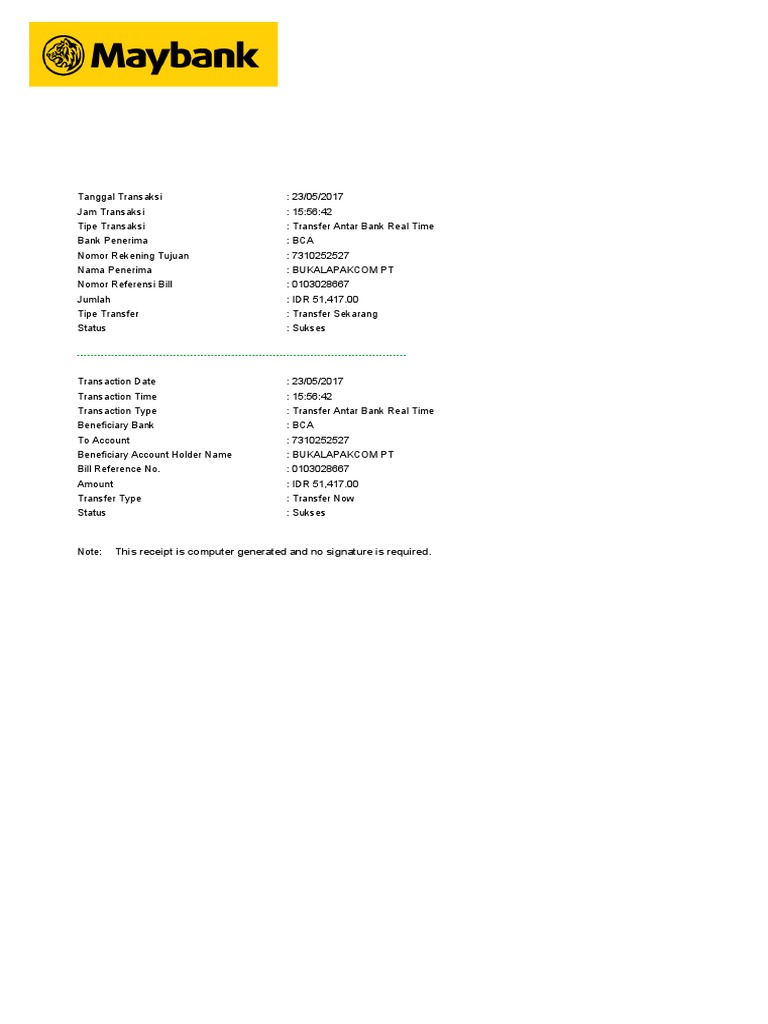 This Receipt Is Computer Generated and No Signature Is Required | PDF ...