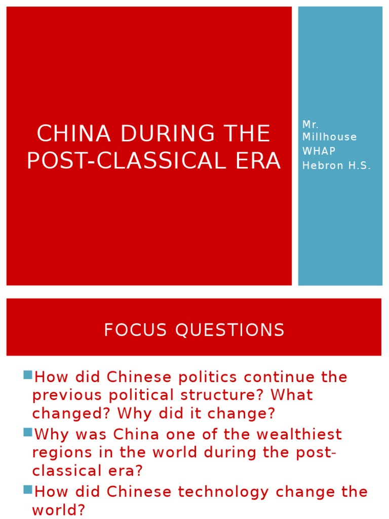 China in The Post-Classical Era | PDF | Social Science | Travel