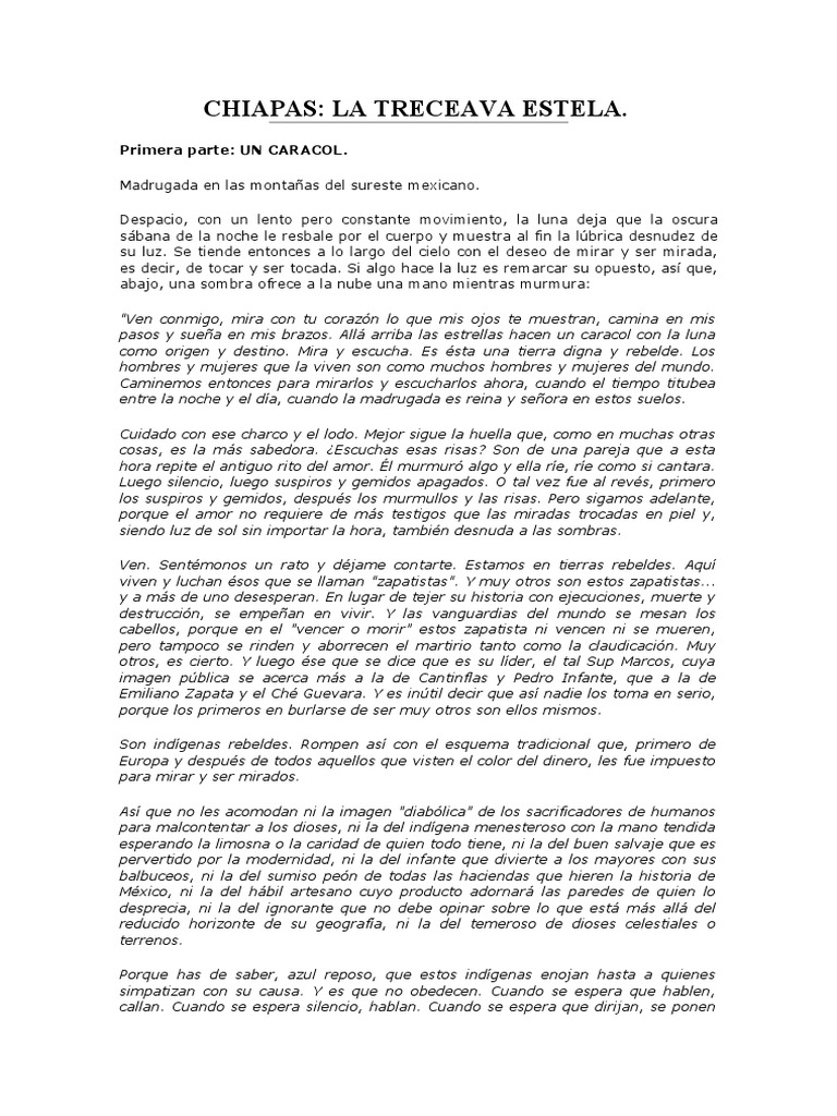 Chiapas: La Treceava Estela | PDF | Ejército Zapatista de Liberación Nacional | México