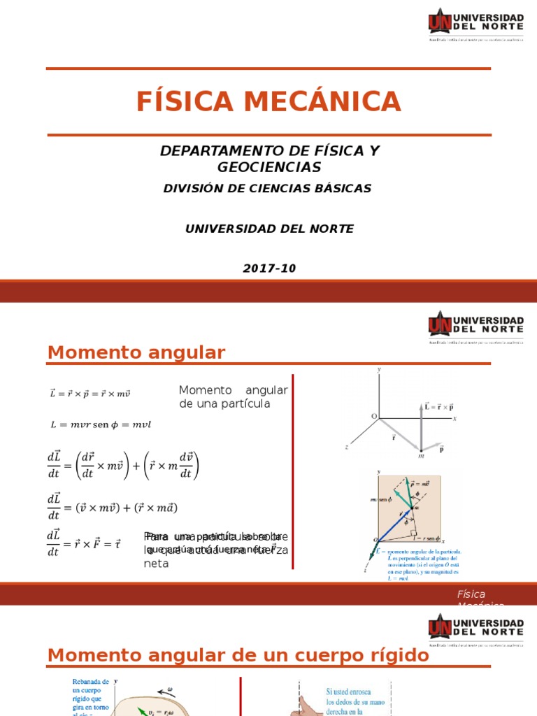 Momento Angular y Conservación de Momento Angular | PDF | Momento angular | Fricción