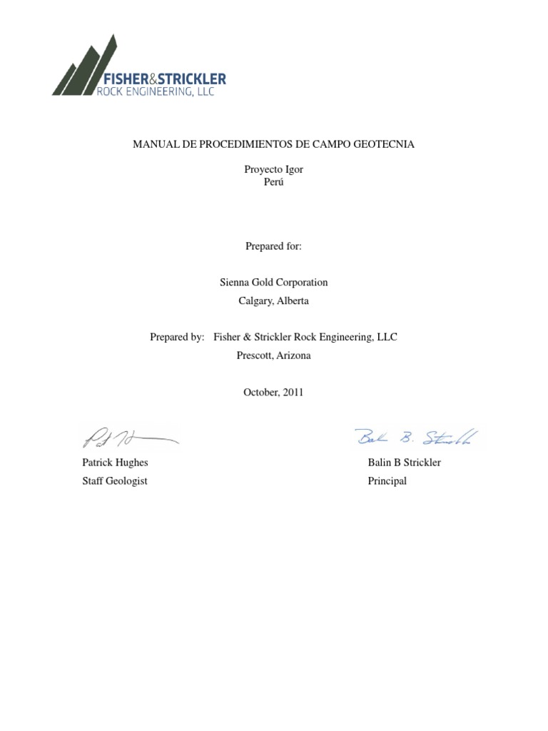 Geotechnical Core Logging Procedure Spanish Pdf Meteorización Suelo