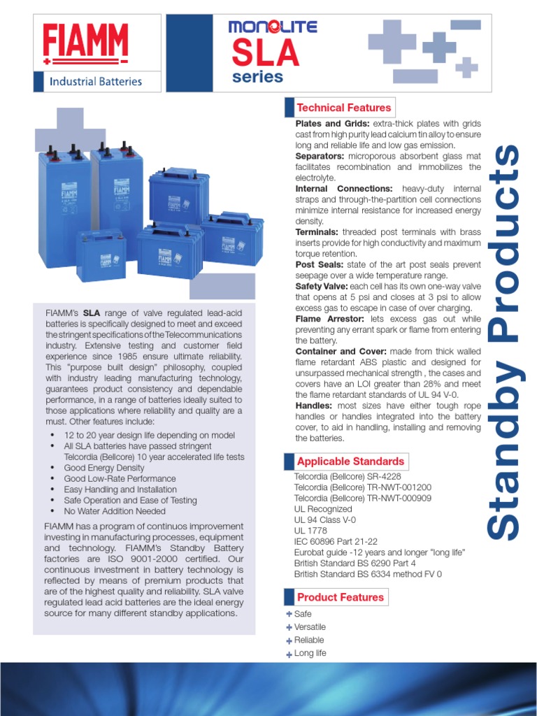 Monolite SLA | PDF | Battery (Electricity) | Electricity