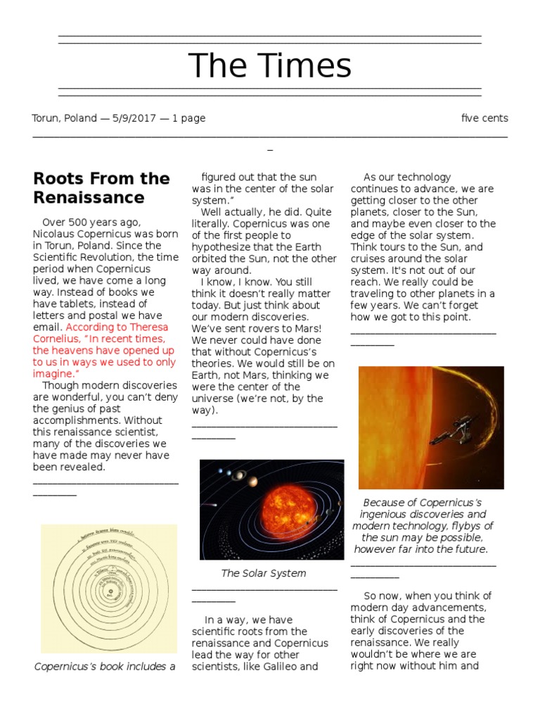 Copernicus: Roots of Modern Science | PDF | Nicolaus Copernicus | Sun