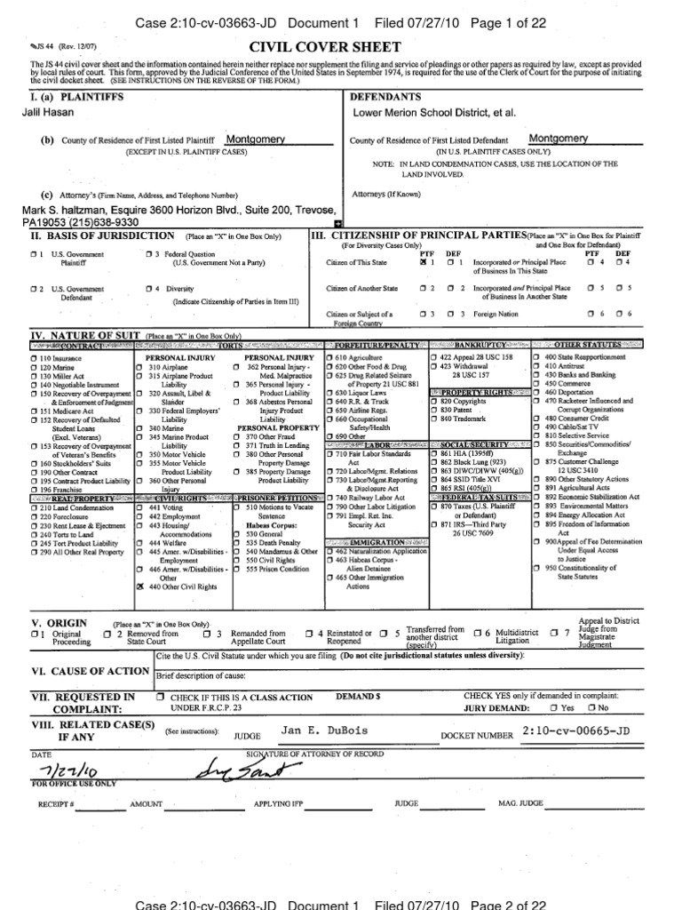 Case 2:10-cv-03663-JD Document Overview | PDF | Law