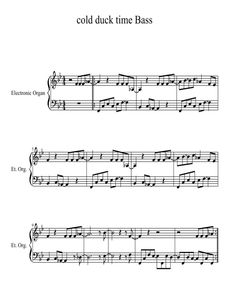 Cold Duck Time Bass | PDF