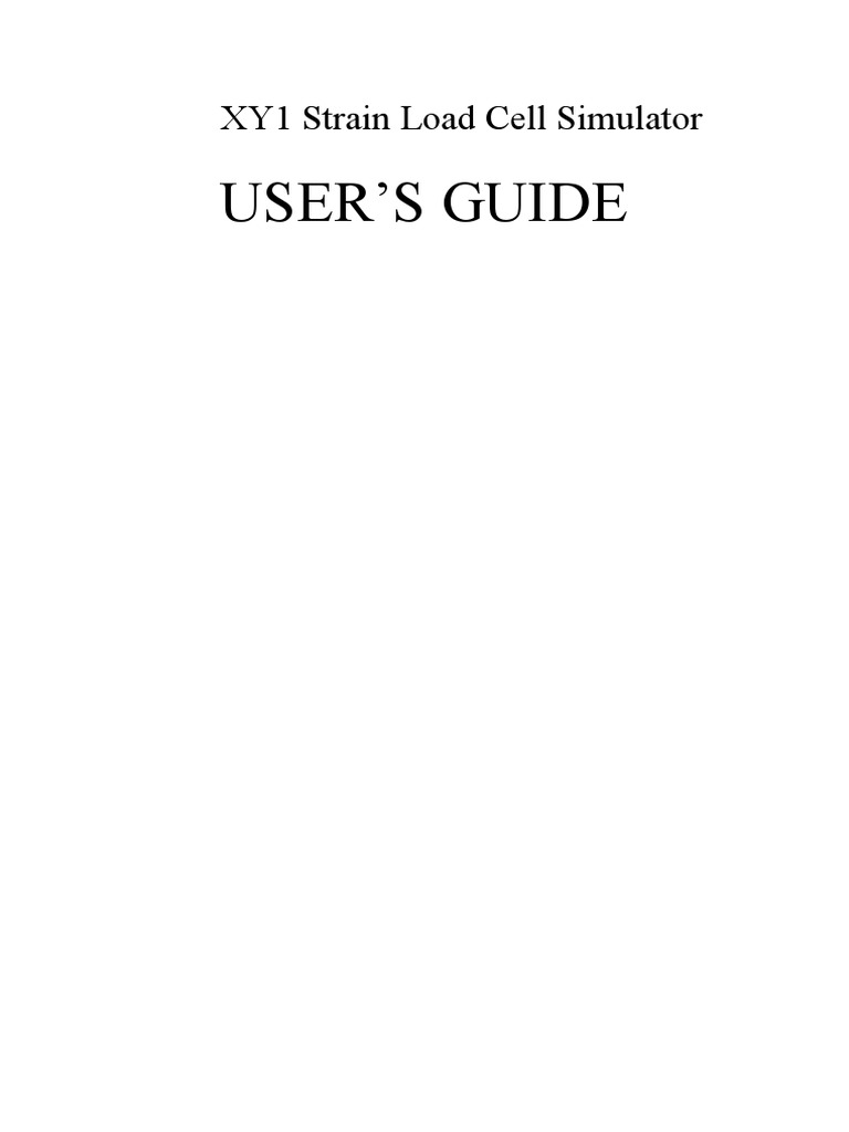 XY1 Load Cell Simulator | PDF | Computer Program | Programming