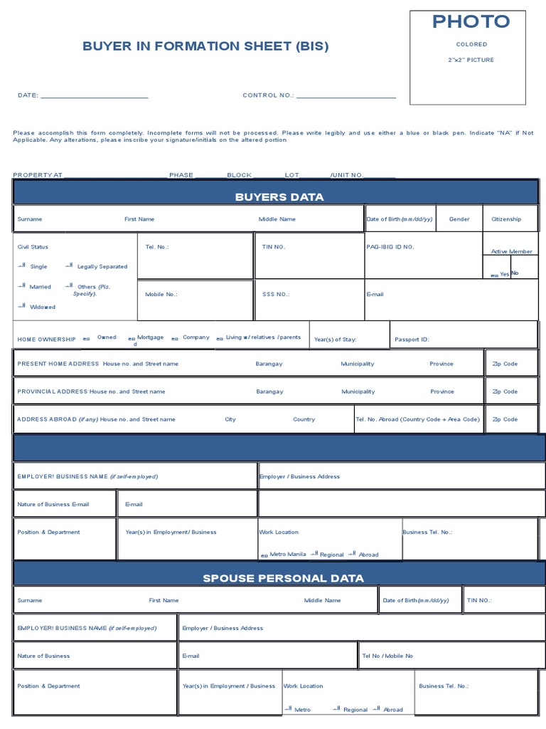 Buyer in Formation Sheet (Bis) : Buyers Data | Download Free PDF | Government And Personhood ...