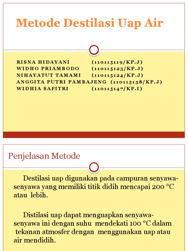 Metode Destilasi Uap Air | PDF