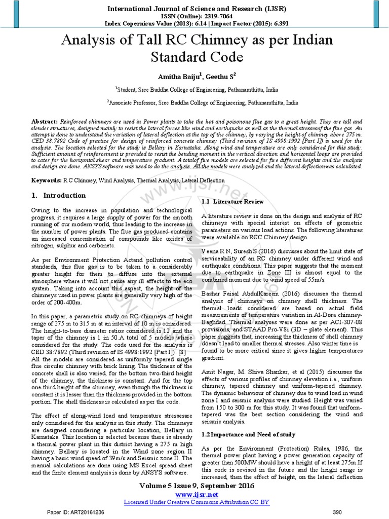 ART20161236 Design Chimney Thises | PDF | Chimney | Structural Load