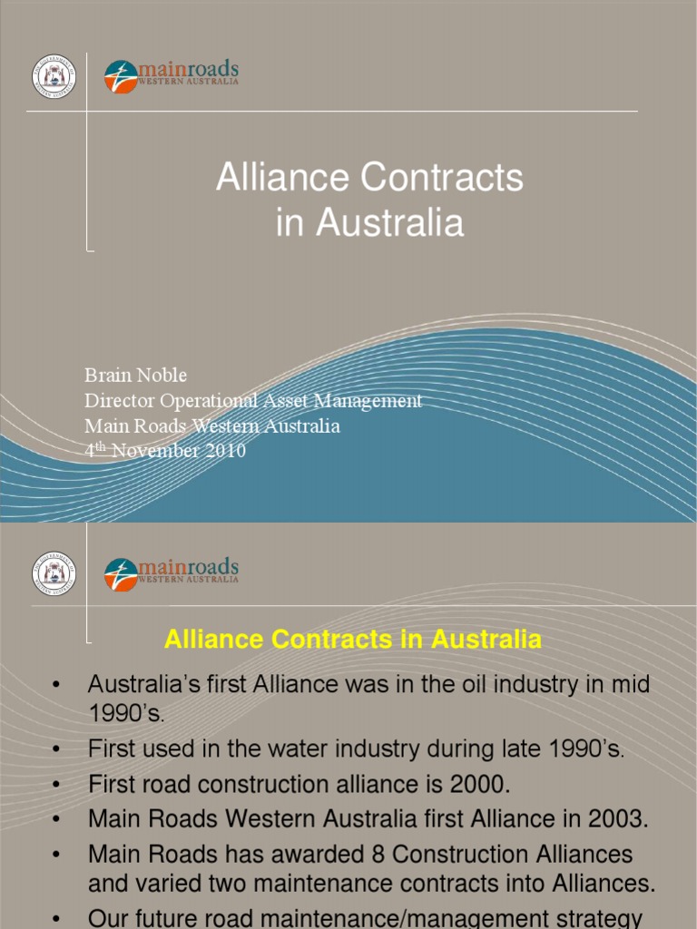 Alliance Contracts in Australia PDF | PDF | Risk | Leadership