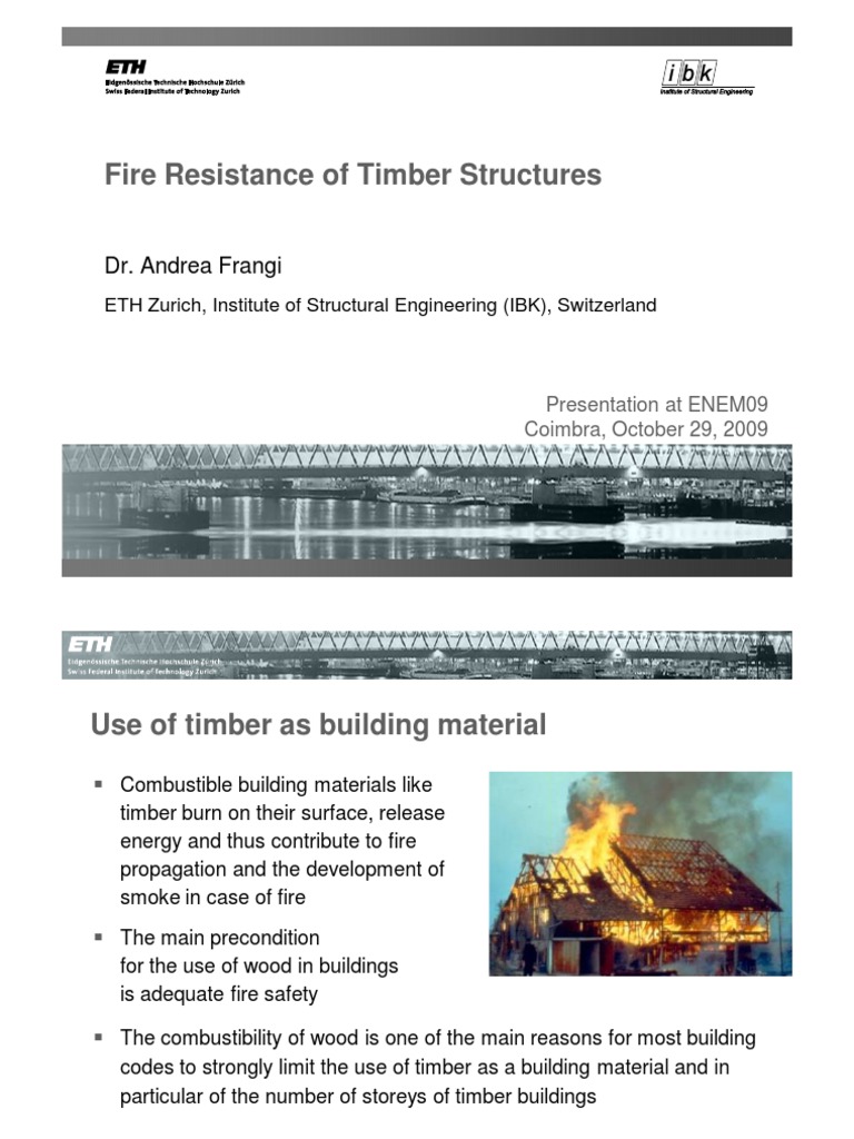 Fire Resistance in Timber Structures | PDF | Structural Steel | Lumber